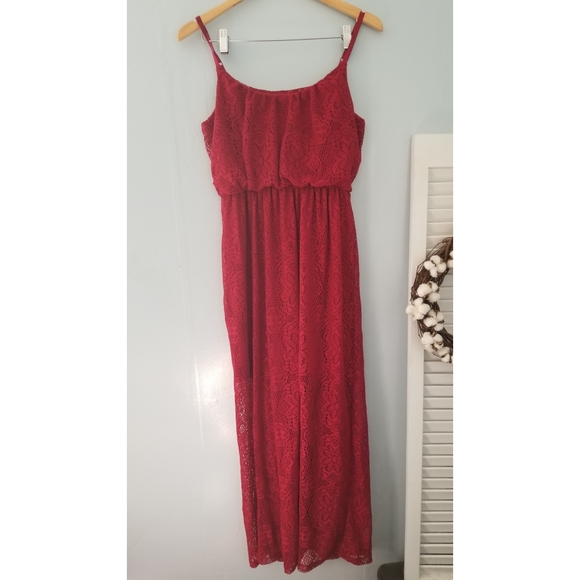 bailey blue | Dresses | 2 For 2 Red Crochet Maxi Dress | Poshmark